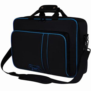 alltripal carrying case compatible with playstation 5 console, case travel bag & protective shoulder storage bag for ps5 disc/digital edition headset/controller/stand/game cards & accessories