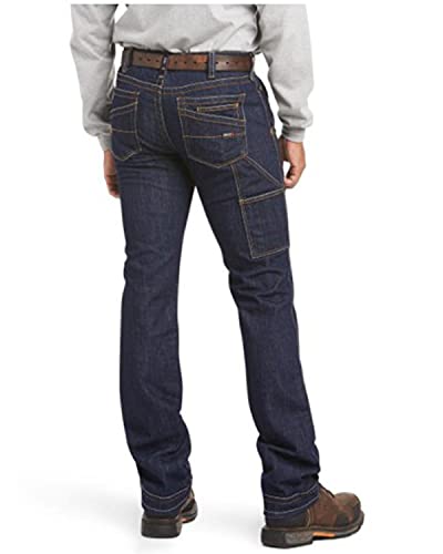 ARIAT Men's Flame Resistant M7 Slim DuraStretch Workhorse Stackable Straight Leg Jean, Rinse