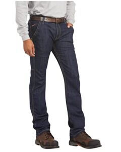 ariat men's flame resistant m7 slim durastretch workhorse stackable straight leg jean, rinse