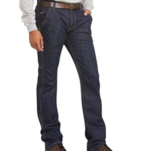 ARIAT Men's Flame Resistant M7 Slim DuraStretch Workhorse Stackable Straight Leg Jean, Rinse