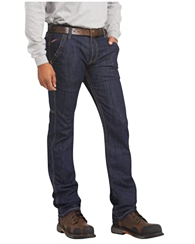 ARIAT Men's Flame Resistant M7 Slim DuraStretch Workhorse Stackable Straight Leg Jean, Rinse