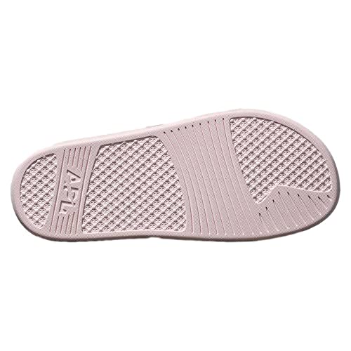 Athletic Propulsion Labs Women's Big Logo Techloom Slide, Bleached Pink/Multi/Blocked, 8