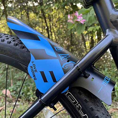 NICEDACK Mudguards Mountain Bike, 2 Pieces Mudguards Fit 20-29 Inch MTB Mudguard Front and Rear Compatible Bicycle Splash Guard (Blue)…