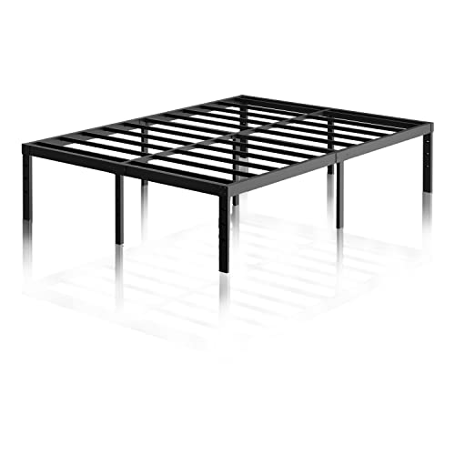 Oliway Full Bed Frame, 18 Inch Tall Metal Platform Bed Frame, Heavy Duty 3500lbs Steel Slat Support, Easy Assembly, Noise Free, No Box Spring Needed, Mattress Foundation, Underbed Storage Space