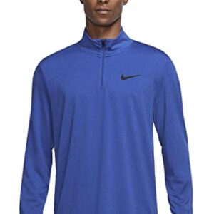 Nike Pro Dri-FIT Men's 1/4-Zip Hyper Dry Training Top, Game Royal/Blue/Black, Small