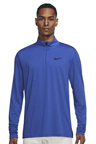 Nike Pro Dri-FIT Men's 1/4-Zip Hyper Dry Training Top, Game Royal/Blue/Black, Small