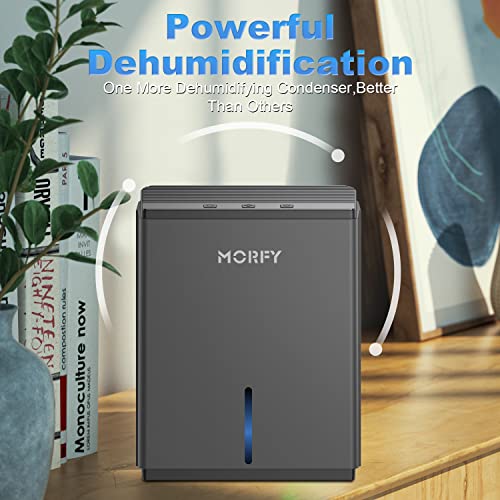 MORFY Portable Quiet Dehumidifiers for Home, 6800 Cubic Feet(700sq ft) 85 OZ Small with Drain Hose and Auto Shut Off for Bedroom Bathroom RV Laundry Room or Closet