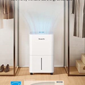 GoveeLife Smart Dehumidifier for Basement Upgraded, Max 50 Pint Energy Star Certified WIFI Dehumidifier with Drain Hose for Continuous Drainage, Remote Control Dehumidifiers for Home, Bathroom, Closet