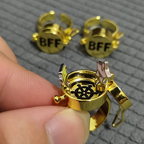 IRELYN BFF Rings Adjustable 2 Best Friends Forever Ring Spongebob Cute Rings for Teen Girl Gifts Friendship Rings Matching Couple Rings