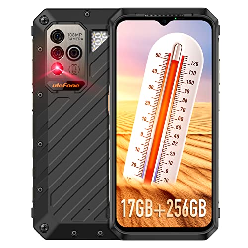 Ulefone Power Armor 18 5G Rugged Phone, Temperature Measurement 108MP Main Camera, 17GB+256GB MTK Dimensity 900, 9600mAh Battery QI 15W Wireless Charging, 6.58” FHD+ Corning Gorilla Screen, Android 12