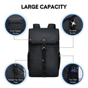 Haimont Roll Top Backpack Waterproof Dry Bag Floating Rolltop Flap Closure Dry Backpack for SUP, Kayaking, Rafting, Boating, Fishing, 25L, Black