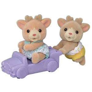 calico critters reindeer twins, set of 2 collectible doll figures