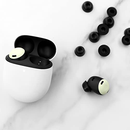 Memory Foam Tips Compatible with Pixel Buds Pro Ear Tips Eartips, 6 Pairs No Silicone Pain Noise Reduce Comfortable Fit in Case Earplug Compatible with Google Pixel Buds Pro - S/M/L Black