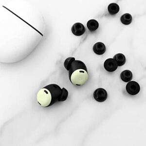 Memory Foam Tips Compatible with Pixel Buds Pro Ear Tips Eartips, 6 Pairs No Silicone Pain Noise Reduce Comfortable Fit in Case Earplug Compatible with Google Pixel Buds Pro - S/M/L Black