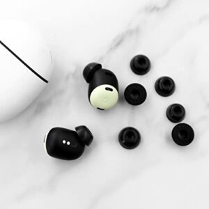 Memory Foam Tips Compatible with Pixel Buds Pro Ear Tips Eartips, 6 Pairs No Silicone Pain Noise Reduce Comfortable Fit in Case Earplug Compatible with Google Pixel Buds Pro - S/M/L Black