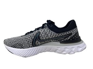 nike men's react infinity run flyknit 3 running shoes, black/dk smoke grey-grey fog, 11.5 m us