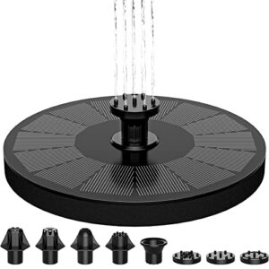 goldflower solar fountain, floating solar powered water fountain pump for bird bath, garden, pond, pool, outdoor (2.5w)