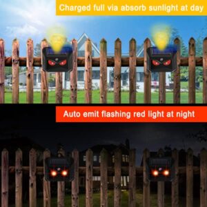 Careland Chicken Coop Animal Repellent Solar Powered Nocturnal Animals Deterrent Predator Light Scare Deer Coyote Weasel Wolf Away for Garden Orchards Livestock (2 Pack)