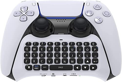 Rzzhgzq Wireless Controller Keyboard for PS5 Wireless Controller Keyboard for PS5 Mini Game Keyboard Built-in Speaker & 3.5MM Audio Jack for Playstation 5