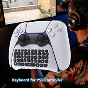 Rzzhgzq Wireless Controller Keyboard for PS5 Wireless Controller Keyboard for PS5 Mini Game Keyboard Built-in Speaker & 3.5MM Audio Jack for Playstation 5