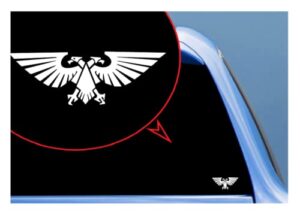 hsc design custom decal car for warhammer 40k aquilla imperium of man vinyl decal - car truck laptop bumper sticker decal/white