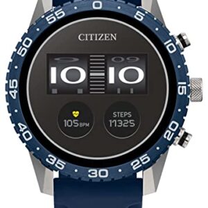 Citizen CZ Smart PQ2 44MM Sport Smartwatch with YouQ App with IBM Watson® AI and NASA research, Wear OS by Google, HR, GPS, Fitness Tracker, Amazon Alexa™, iPhone Android Compatible, IPX6 Rating