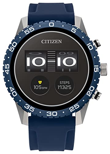 Citizen CZ Smart PQ2 44MM Sport Smartwatch with YouQ App with IBM Watson® AI and NASA research, Wear OS by Google, HR, GPS, Fitness Tracker, Amazon Alexa™, iPhone Android Compatible, IPX6 Rating