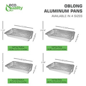 [5 Pack] Heavy Duty Full Size Deep Aluminum Pans Foil Roasting & Steam Table Pan 21x13 inch Deep Chafing Trays for Catering - Disposable Large Pans for Baking, Caterer's, Reheat, Bakeware, Grilling