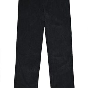 GINGTTO Black Corduroy Pants Men Slim Fit,Flat-Front Casual Pants Business Men Size 36