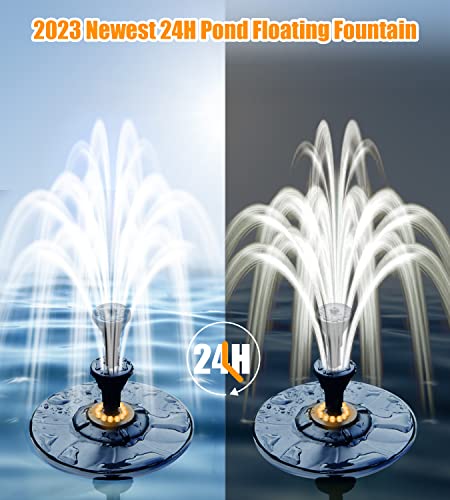 SZMP Floating Pool Fountain 2023 Upgraded, 6W Waterfall Fountain Light Show with 2 Sprinkler Modes, Pond Water Fountain for Above Ground Pool, Pond, Lake, Garden, Outdoor-32.8ft Power Cord & Adapter