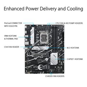 ASUS Prime H770-PLUS D4 Intel® H770(13th and 12th Gen) LGA 1700 ATX Motherboard with PCIe 5.0, 3xPCIe 4.0 M.2 Slots,DDR4,2.5Gb LAN,DisplayPort, HDMI,USB 3.2 Gen 2 Type-C,Thunderbolt™ (USB4®) Support