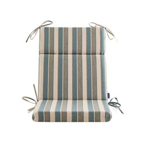 BLISSWALK Outdoor Chair Cushion Bottom and Back，one Piece high Back Adirondack Chair Cushion, Patio Cushions for Bifold Lawn Chair 45.5" x 21", 1 Count,Stripe