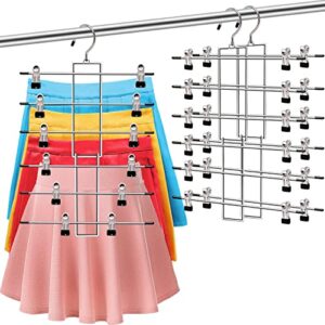 3 pack pants-hangers-space-saving,6 tier-closet-organizers-and-storage skirt hangers with clips,closet-organizer-clothes-organization-and-storage jeans scarf hangers,college-dorm-room-essentials decor