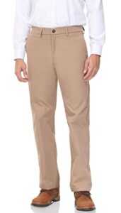 soojun men's classic fit wrinkle resistant comfort waist flex pant, khaki, 38wx30l