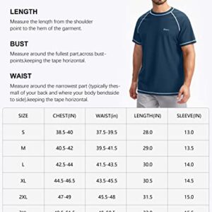 Pudolla Men's Swim Shirts Rash Guard Shirts for Men UPF 50+ Sun Protection T-Shirts Quick Dry Beach Surf Water Shirt Pink XXXXL