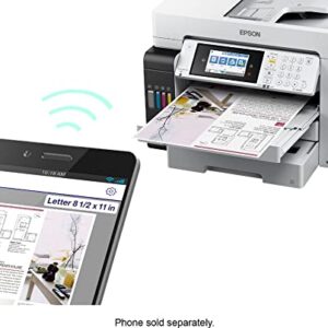 Epson EcoTank Pro ET-16600 Wide-Format All-in-One Supertank Wireless Color Inkjet Printer, White- Print Copy Scan Fax - 4.3" LCD, 25 ppm, 4800 x 1200 dpi, 13 x 19, Auto 2-Sided Printing, 50-Sheet ADF