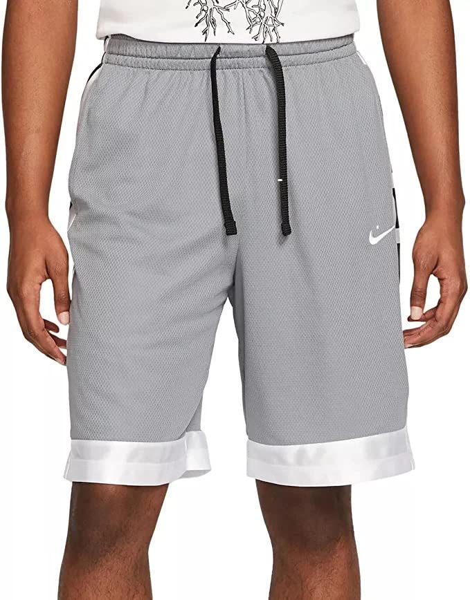 Nike Dri-FIT Elite Stripe Men's Basketball Training Shorts (College Grey/Black/White)