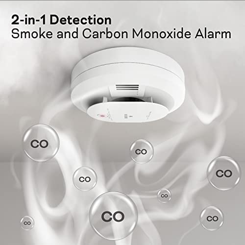 Kidde Hardwired Smoke & Carbon Monoxide Detector, AA Battery Backup, Interconnectable, LED Warning Light Indicators