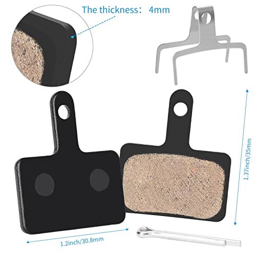 4 Pairs Bike Brake Pads,Bicycle Brake Pads with Installation Tools Compatible with Trp Tektro Shimano Brake Pads MT200 M355 M446 M315 M365,MTB Bike Disc Brake Pads Compatible with Ebike Brake Pads