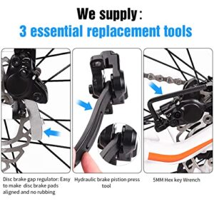 4 Pairs Bike Brake Pads,Bicycle Brake Pads with Installation Tools Compatible with Trp Tektro Shimano Brake Pads MT200 M355 M446 M315 M365,MTB Bike Disc Brake Pads Compatible with Ebike Brake Pads