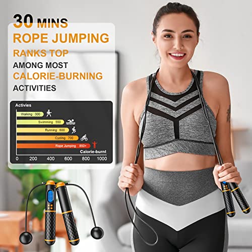 Smart Jump Rope, Multifun Speed Skipping Rope with Calorie Counter