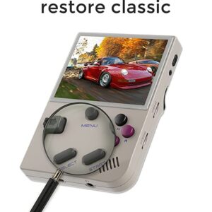 ANBERNIC RG35XX Handheld Game Console with 5000 Games, 3.5inch IPS OCA Screen Linux System Chip Cortex-A9 Portable Handheld Nostalgic Arcade Retro Game Machine, 64g, 2100mAh (Rg35xx Gray)