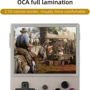 ANBERNIC RG35XX Handheld Game Console with 5000 Games, 3.5inch IPS OCA Screen Linux System Chip Cortex-A9 Portable Handheld Nostalgic Arcade Retro Game Machine, 64g, 2100mAh (Rg35xx Gray)