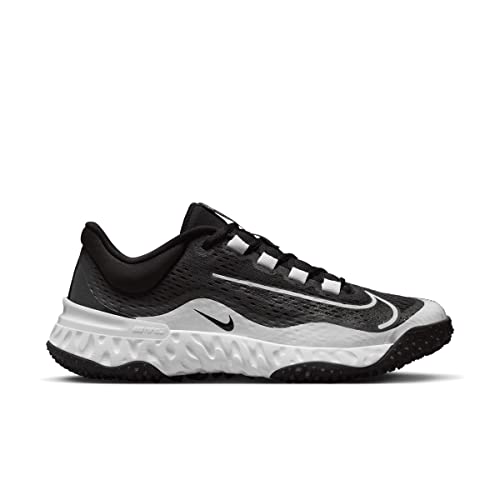 Nike Women's Alpha Huarache Elite 4 Fastpitch Turf Shoes Black | White Size 10 Medium