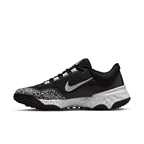 Nike Women's Alpha Huarache Elite 4 Fastpitch Turf Shoes Black | White Size 10 Medium