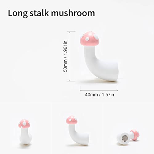 JADDSA Mushroom Fridge Magnet 3D Resin Refrigerator Magnets Stickers Cute Magnets Kitchen Decoration,Decorative Magnets with Double-Sided Stickers to Satisfy Any Panel. (Pink)