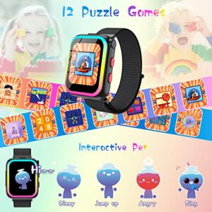 Hewitto Smart Watch for Kids - Kids Smart Watch Boys with Rotatable Camera Audio Books Games Video Music Player Alarm Clock Pedometer, Kids Watch Gifts Toys for Boys Ages 4 5 6 7 8 9 10