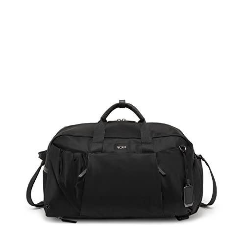 TUMI Voyageur Malta Duffel/Backpack - Premium Duffle Travel Bag Perfect for Gym or Weekend Trip - Black & Gunmetal Hardware