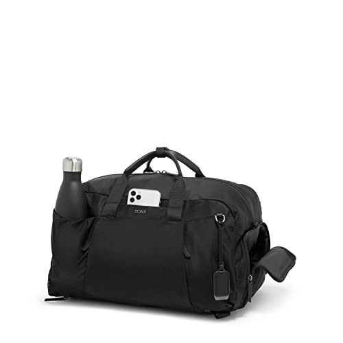 TUMI Voyageur Malta Duffel/Backpack - Premium Duffle Travel Bag Perfect for Gym or Weekend Trip - Black & Gunmetal Hardware