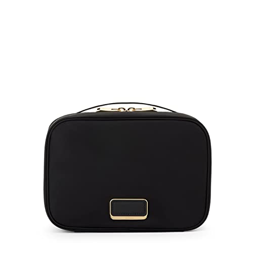 TUMI Voyageur Tammin Cosmetic Bag - Makeup Case Organizers for Travel - Make Up Bag for Packing - Black & Gold